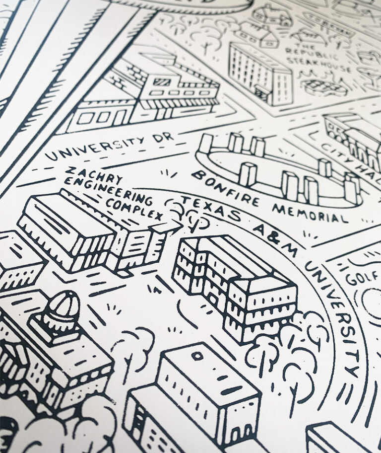 College Station Poster | CoPilot Creative // A Design + Branding Studio
