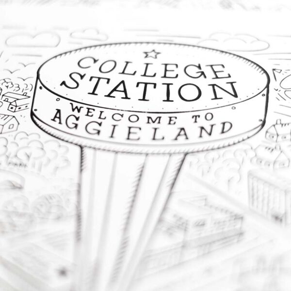 College Station Poster | CoPilot Creative // A Design + Branding Studio